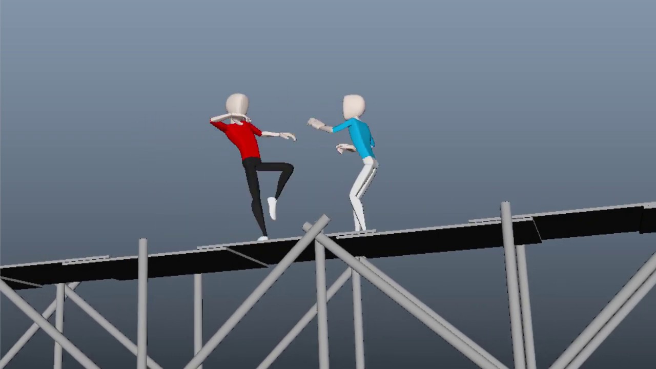 3d fight animation - YouTube