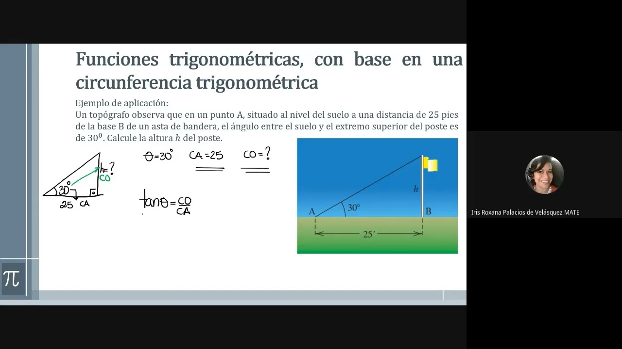 Ejemplo de aplicacion de funciones trigonométricas trigonometría - YouTube