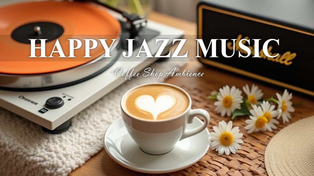 Happy Jazz Music 🎼 Coffee Shop Ambiance - Cheerful Bossa Nova ...
