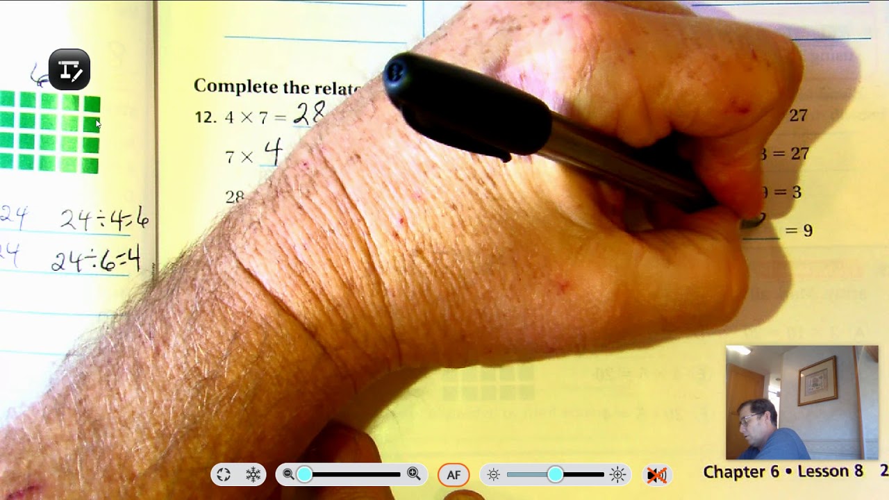 3rd grade GO Math: Lesson 6.8 Write Related Facts pages 249-252 - YouTube