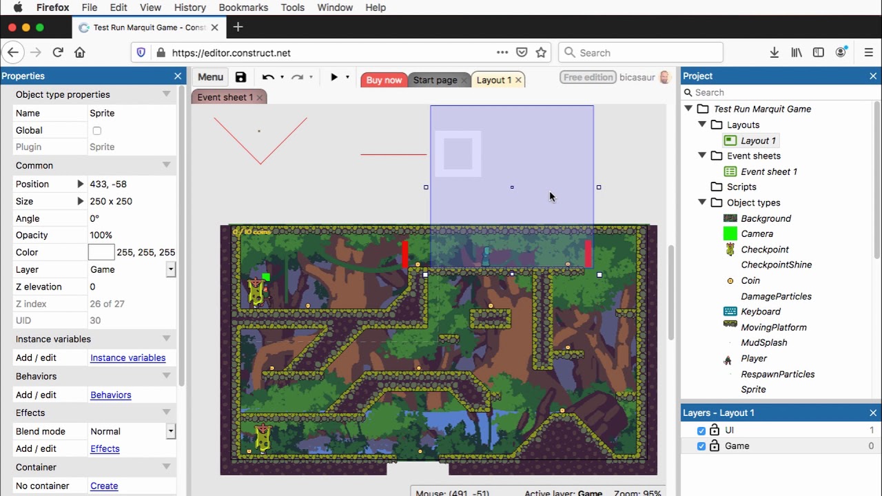 Construct 3: pt 9 - Dealing Damage to the Enemy - YouTube