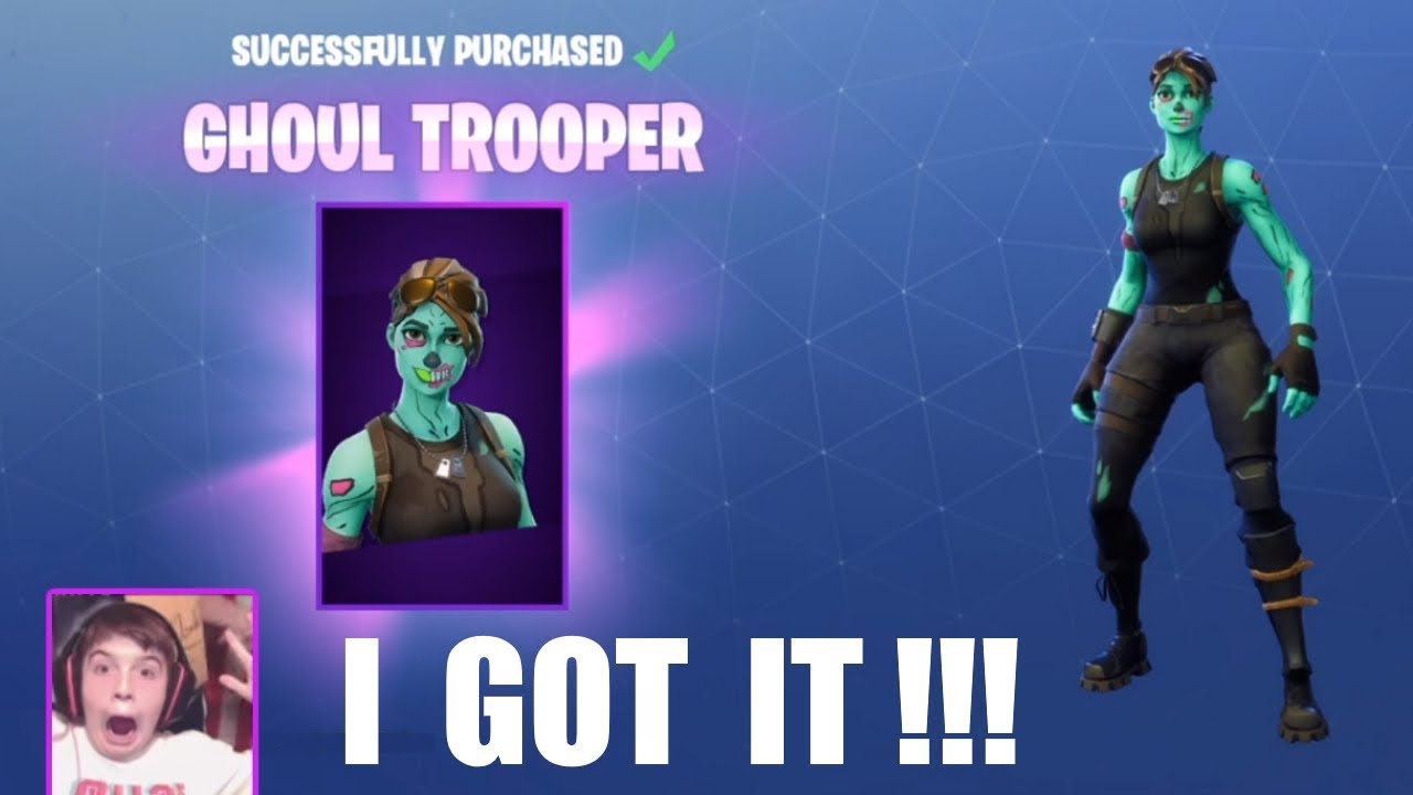 GHOUL TROOPER ORIGINAL PURCHASE VIDEO (Live Streamed) FORTNITEMARES ...