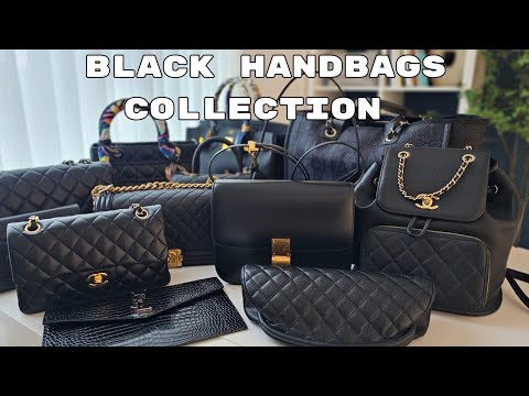 MY BLACK HANDBAG COLLECTION | 13 Bags ft. Chanel, Hermes, Celine etc ...