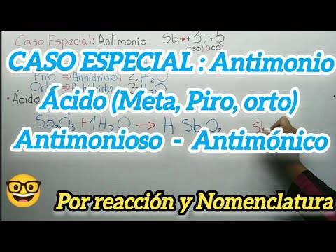 Ácido Metaantimonioso Piroantimonioso Ortoantimónico Piroantimónico
