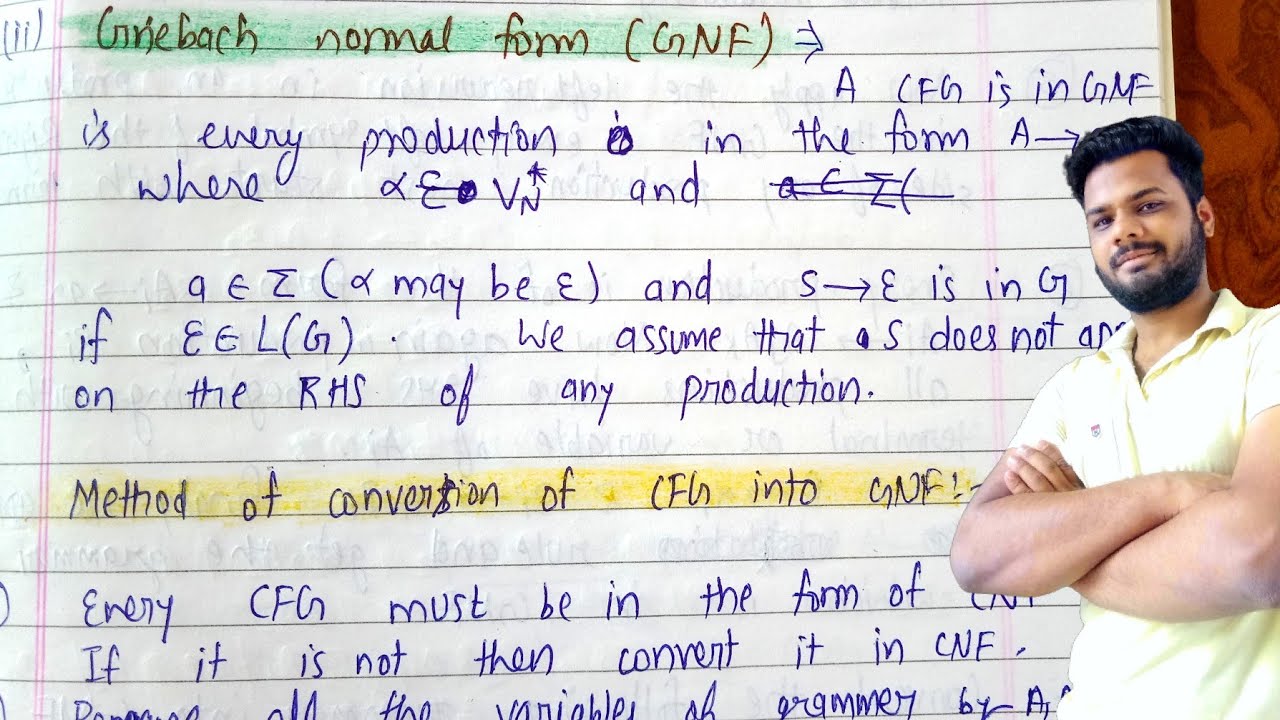 Griebach normal form with examples step by step | GNF | TOC | lec-53 ...