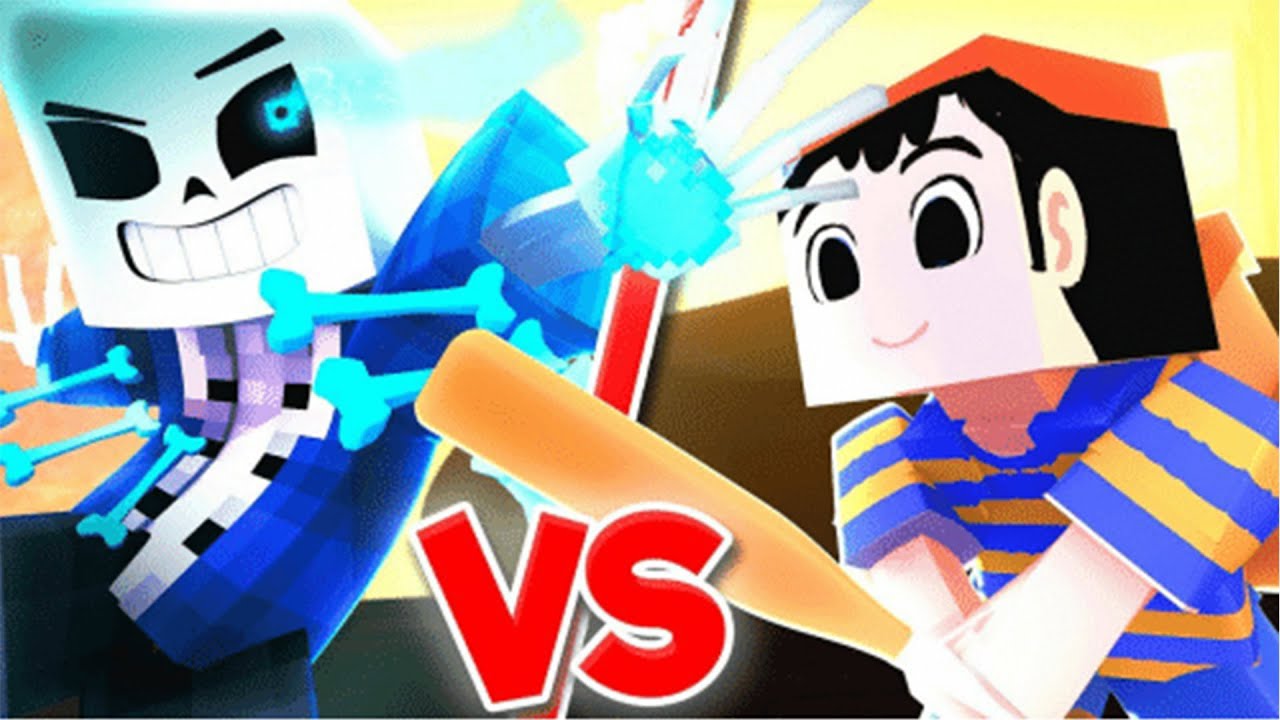 SANS Vs NESS! EARTHBOUND MEETS UNDERTALE (Minecraft Undertale Minigame ...