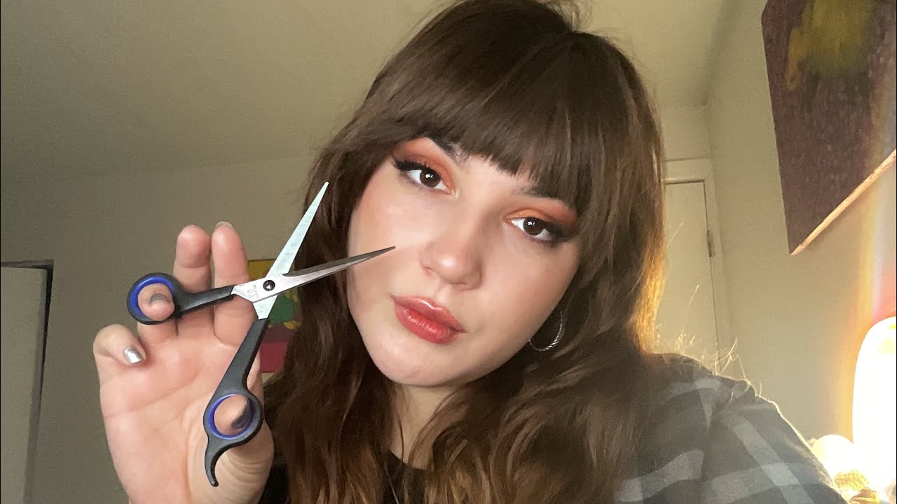 ASMR eyebrow consultation & haircut ️⭐️ plucking & real haircut - YouTube