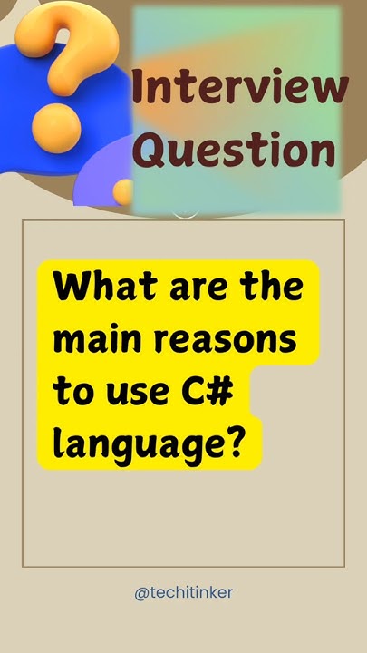 What are the main reasons to use C-Sharp language? - Interview Question #shorts #interview # ...