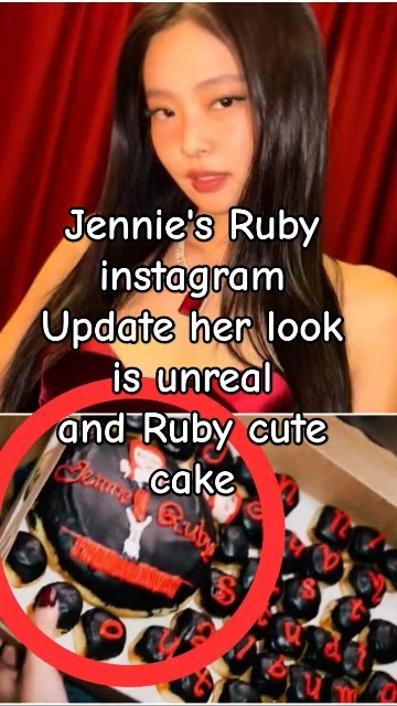 Jennie's Ruby instagram Update her look is unreal and Ruby cute cake ...