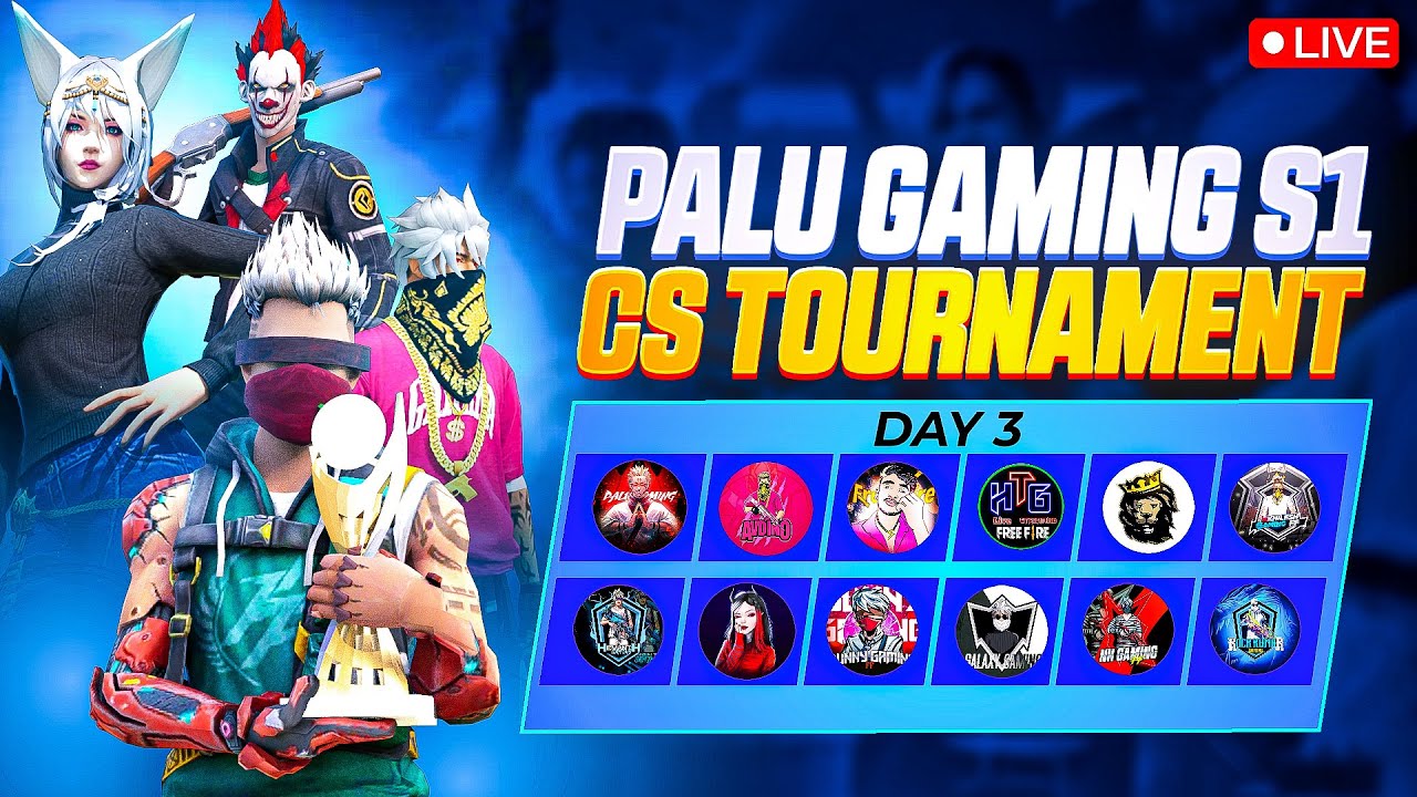 PG S1 TOURNAMENT DAY 3 - FREE FIRE FACE CAM LIVE TELUGU - PALU GAMING IS LIVE - YouTube