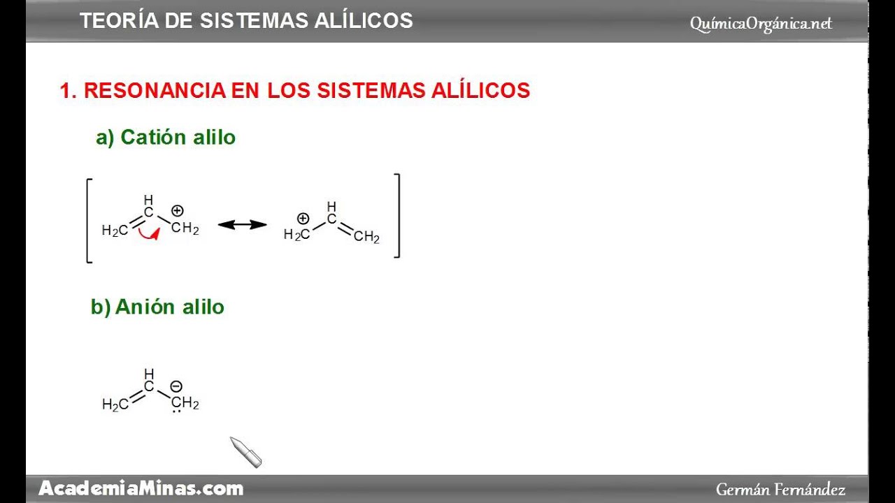Sistemas alílicos y dienos conjugados. Resonancia en sistemas alílicos ...