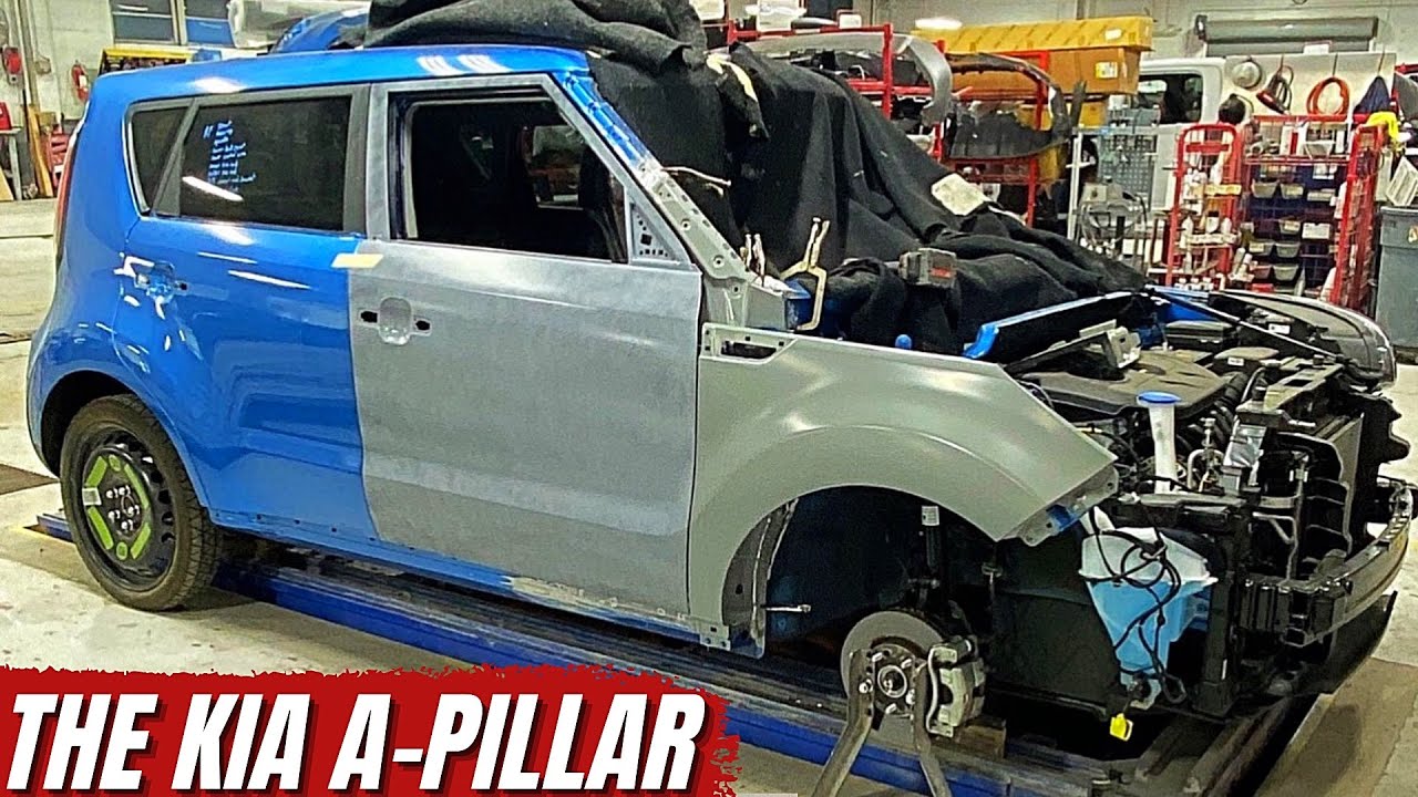 Replacing A Kia Soul A-Pillar! #autobody #collision #bodywork # ...