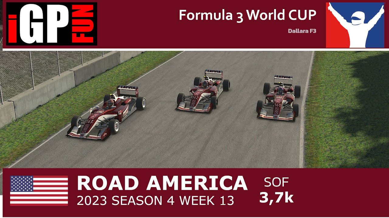 FORMULA 3 WORLD CUP iGP-FUN iRacing BIG GRID EVENT 2023 SEASON 4 WEEK ...