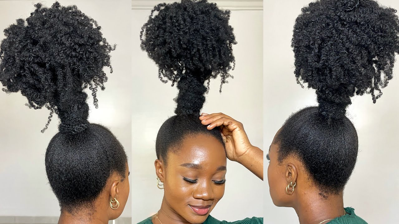 No Heat , No Gel, NO PROBLEM😱Easy High Ponytail On 4C Natural Hair🔥THEY ...