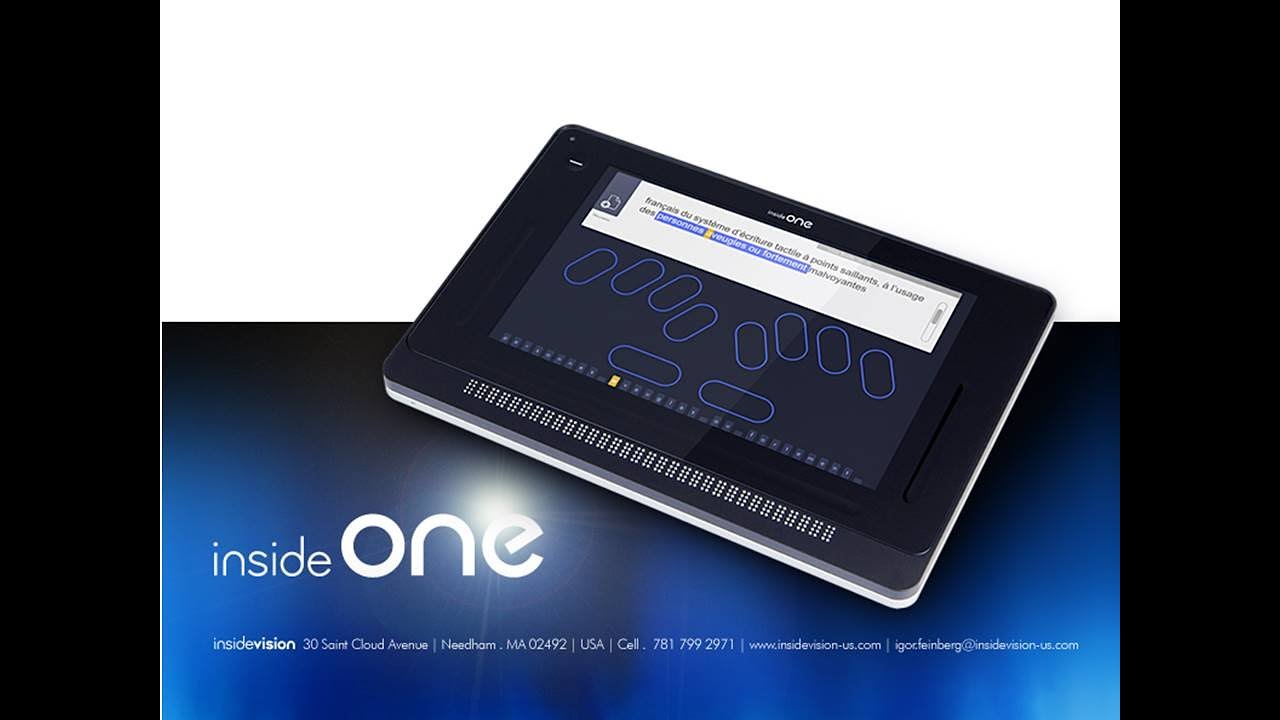Présentation insideOne Bloc Note Braille Tablette Windows 10 Équipé De ...