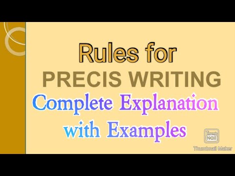Precis Writing|| How to write a precis|| Steps|Writing skills|Examples ...