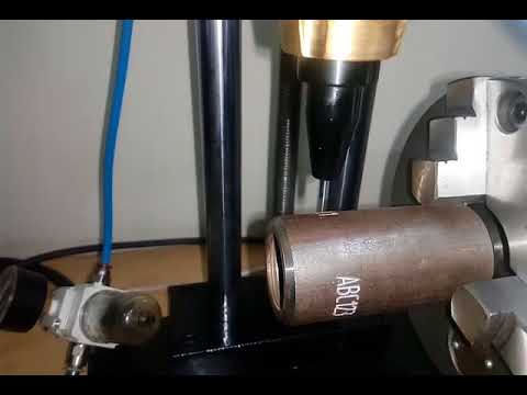 Dot Pin Marking Machine With Rotary - YouTube