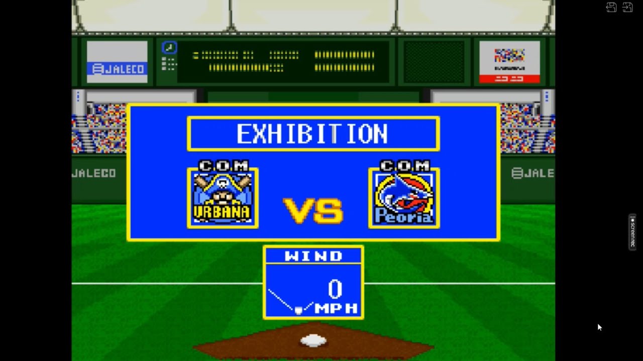Super Bases Loaded II (SNES) The Battle For Illinois Finals Game 2 ...