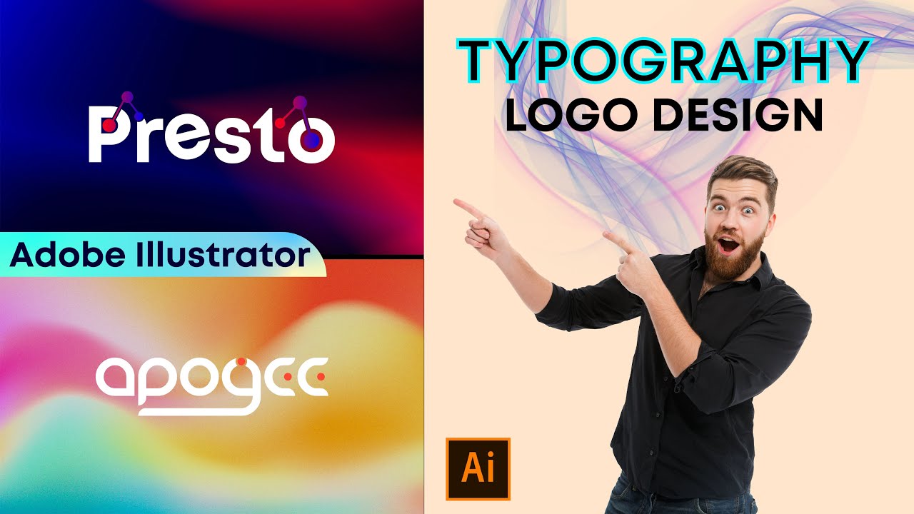 Typographic logo design in Adobe illustrator. - YouTube