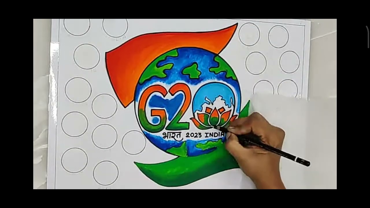 G20 drawing/G20 india logo drawing - YouTube