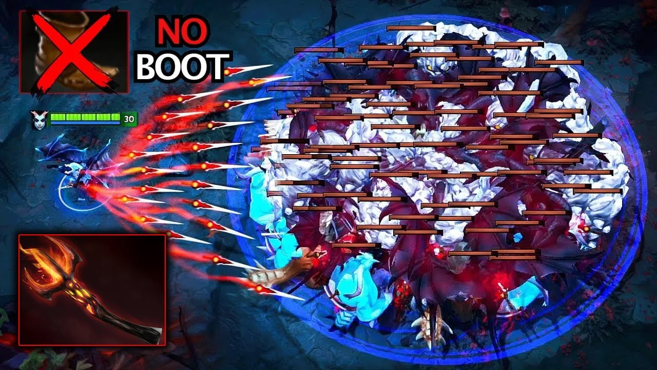 WTF 100% No Boot🔥 Queen of pain 952GPM 38Kills One Shot Dagon Dota 2 ...