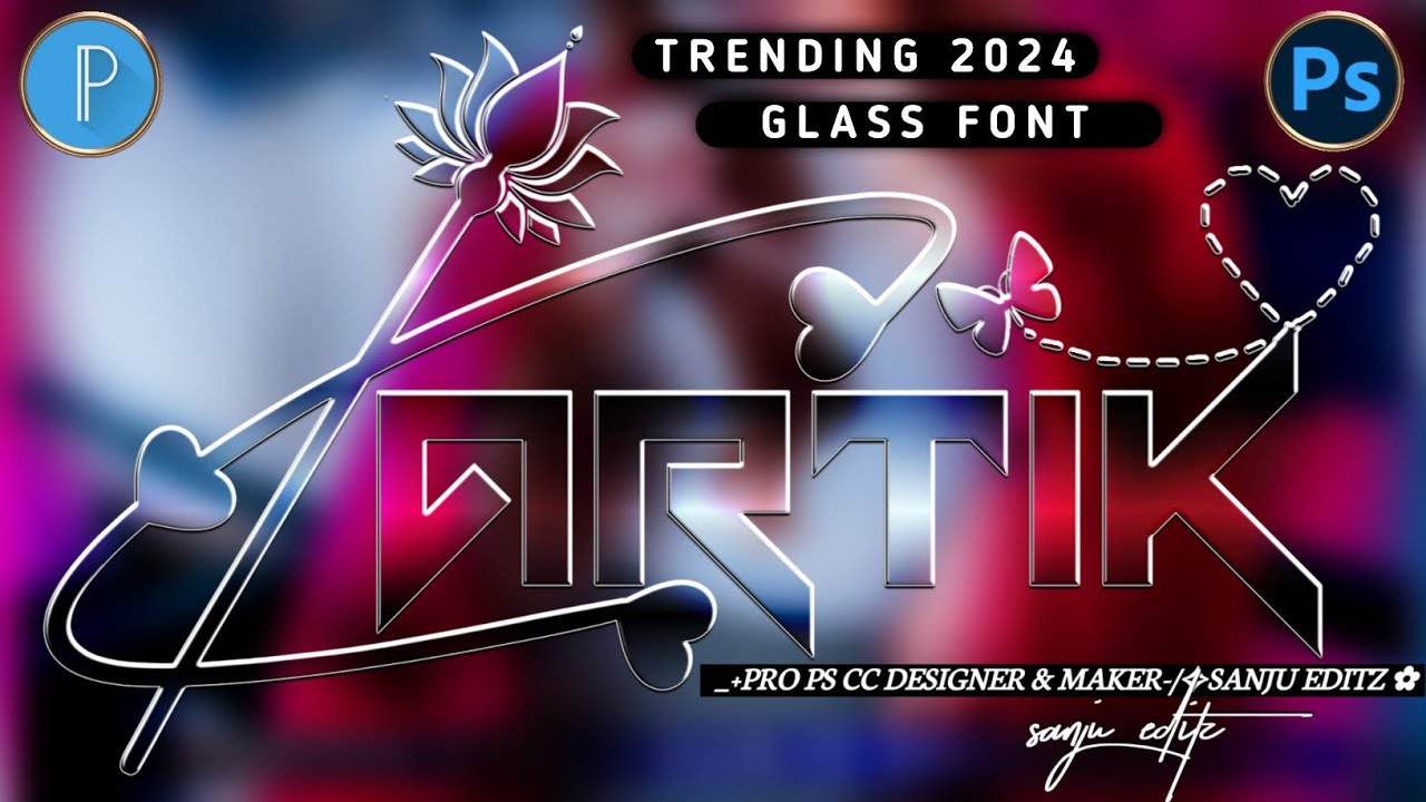 Glass font dp editing || 2023 trending glass font dp editing || How to ...