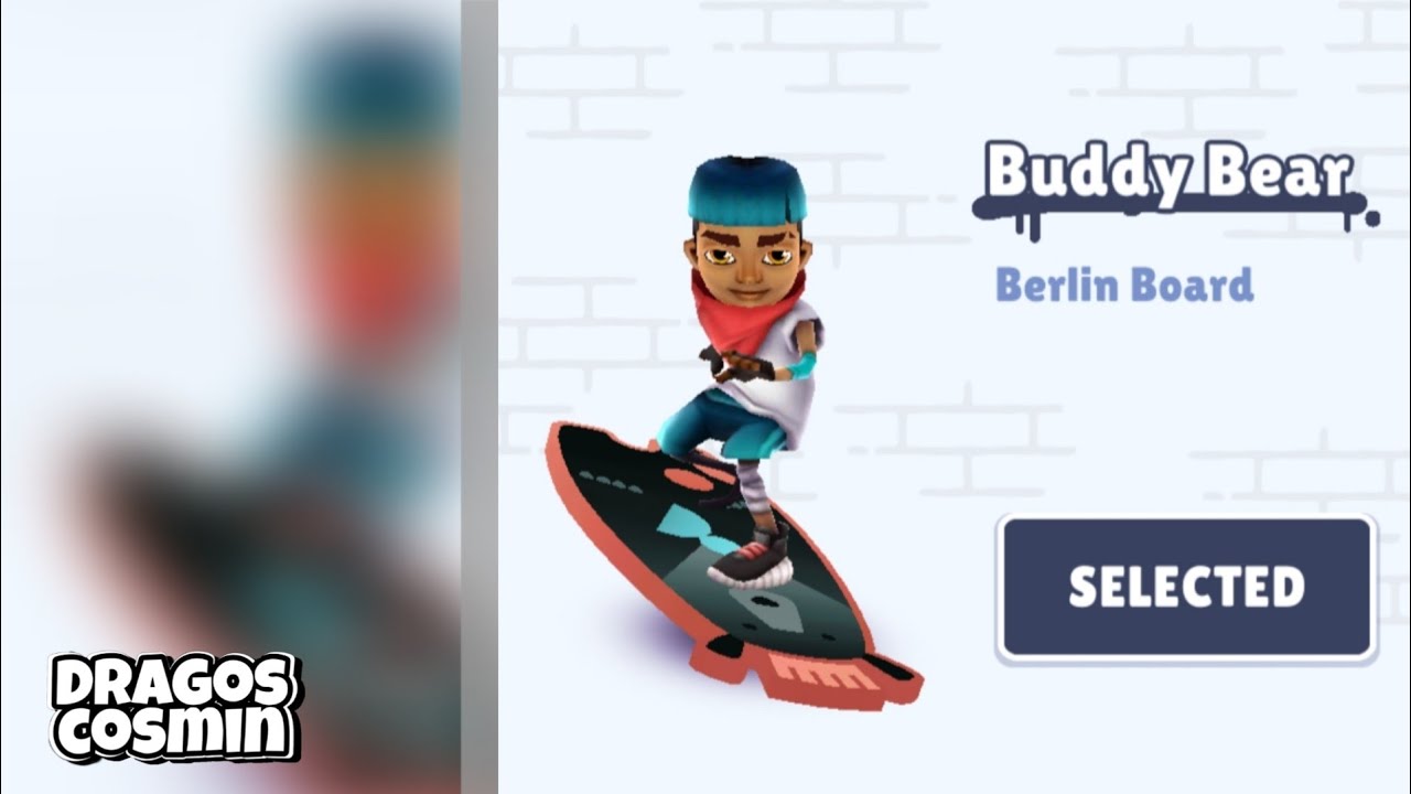 🐻 Buddy Bear Board | Subway Surfers Berlin 2021 | Dragos Cosmin - YouTube