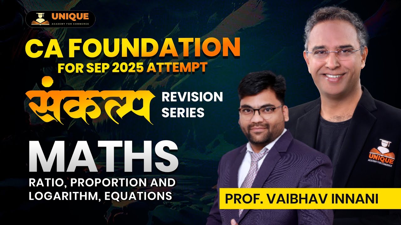 CA FOUNDATION | SET, AP GP | REVISION SERIES | SEP 2025 | PROF. VAIBHAV INNANI - YouTube