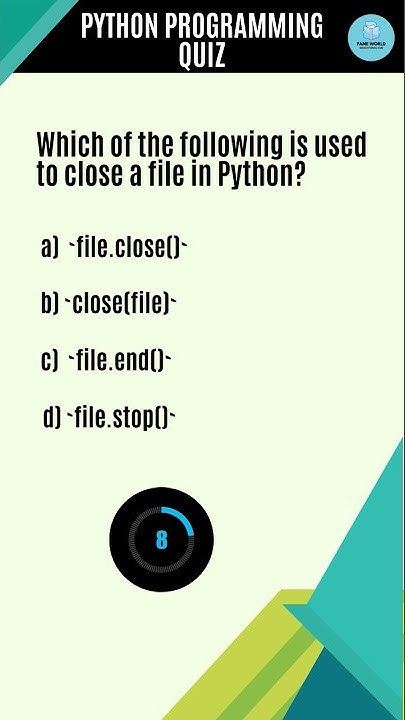 Python Programming Quiz 😱@FAMEWORLDEDUCATIONALHUB - YouTube