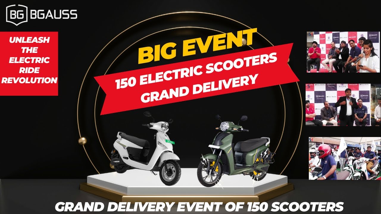 BGAUSS Delivers 150 Electric Vehicles To PIQYU | BGUASS Electric ...