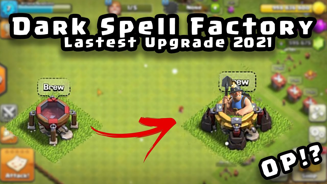 Dark Spell Factory Upgrade from lvl 1 - 5 MAX lastest update | Clash of ...