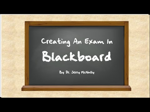 Creating an Exam In Blackboard - YouTube