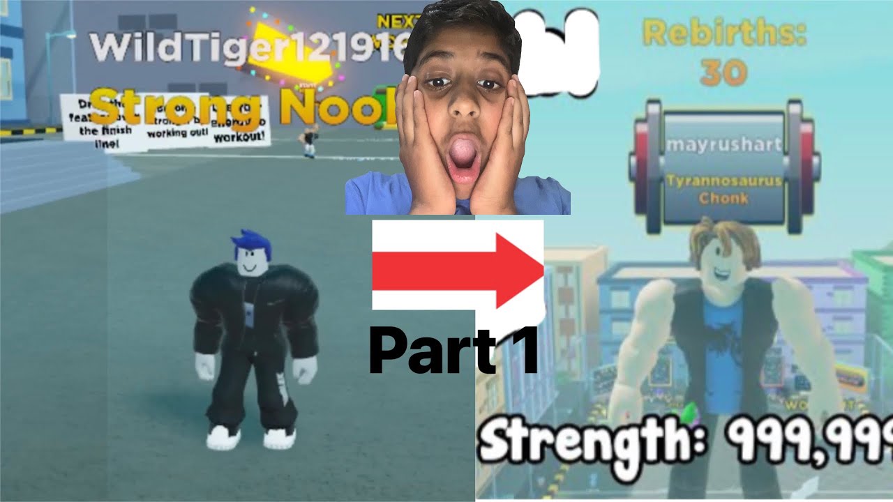 Going from level 1 to max in strongman simulator (Roblox) Part 1 - YouTube