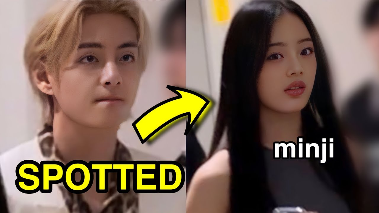 NewJeans MINJI and HANNI were seen with BTS Taehyung #kpop - YouTube