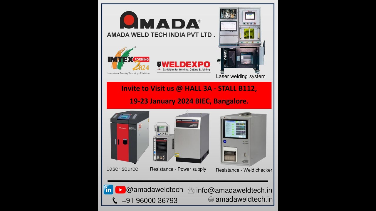 Amada Weld Tech India Corporate Video | IMTEX Invitation - YouTube
