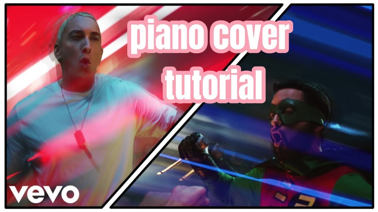 Eminem - Houdini [Official Music Video] piano cover by phone tutorial ...