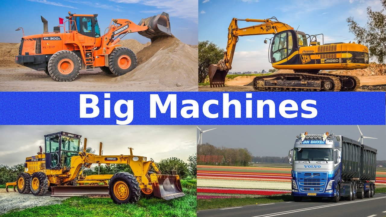 Big Machines | Names & Sounds | For Kids | English - YouTube