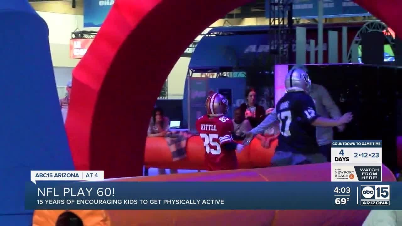 NFL PLAY 60 campaign hosts 1,000 Valley students for Kids Day - YouTube