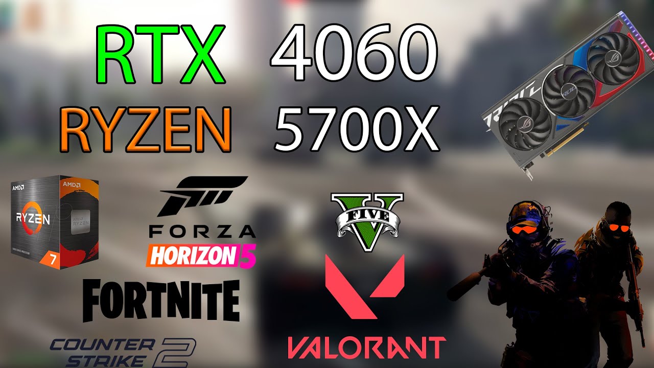 RTX 4060 + Ryzen 7 5700X : Test in CS2 , VALORANT, GTA V, RDR 2, FORZA ...