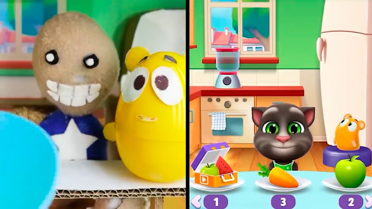 DIY Buddy vs Talking Tom. Cardboard Game | Kick The Buddy - YouTube