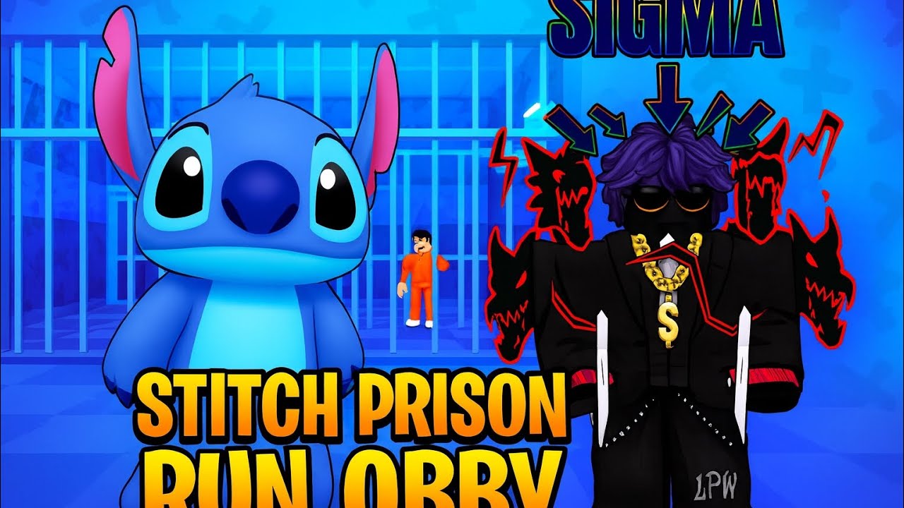 ESCAPING STITCH PRISON RUN OBBY!!! - YouTube