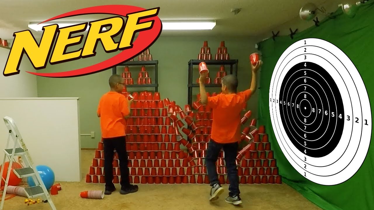 How To Stack Cups for A Nerf War Shootout Nerf Rival Nemesis Blaster ...