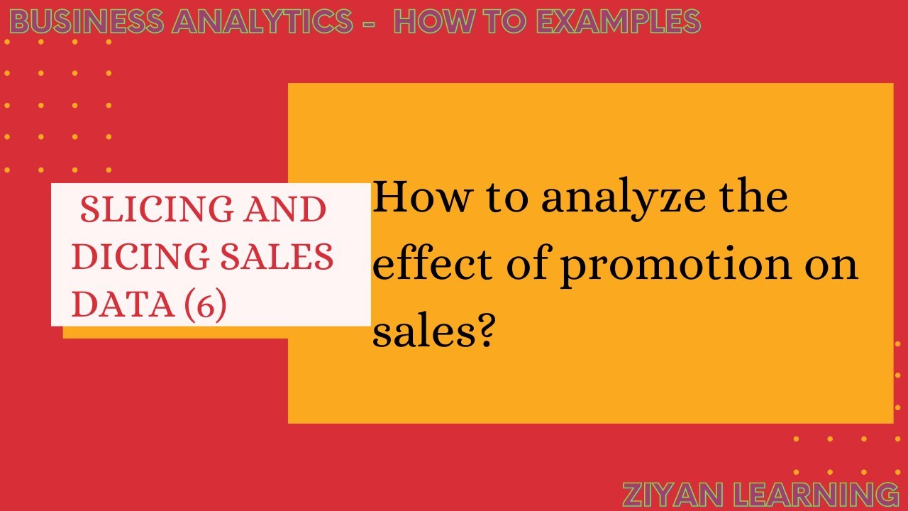 How to analyze the effect of promotion on sales? | PivotTable | Data ...