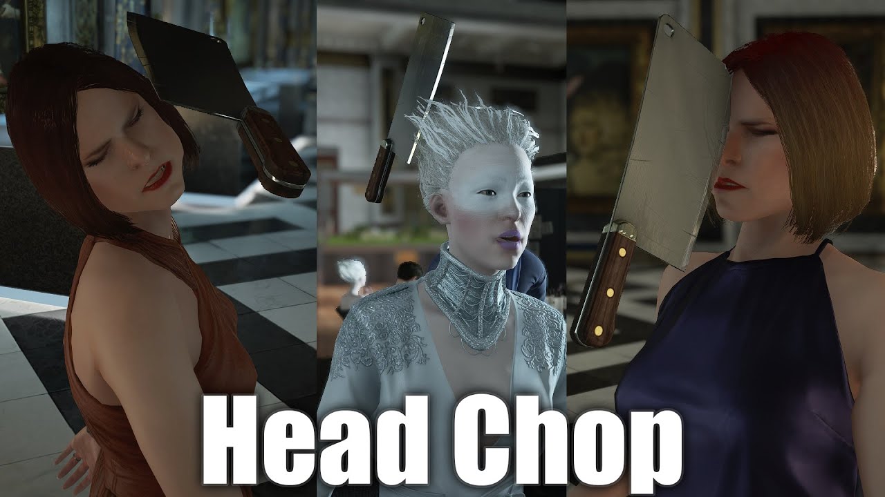 HITMAN Paris Cleaver Kill Everyone Head Chop Invisible Man - YouTube