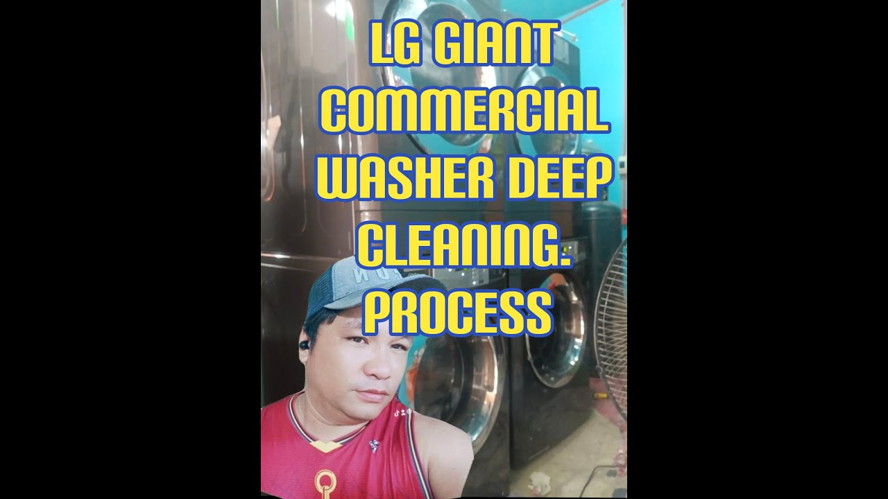 LG Giant commercial washer deep cleaning process - YouTube