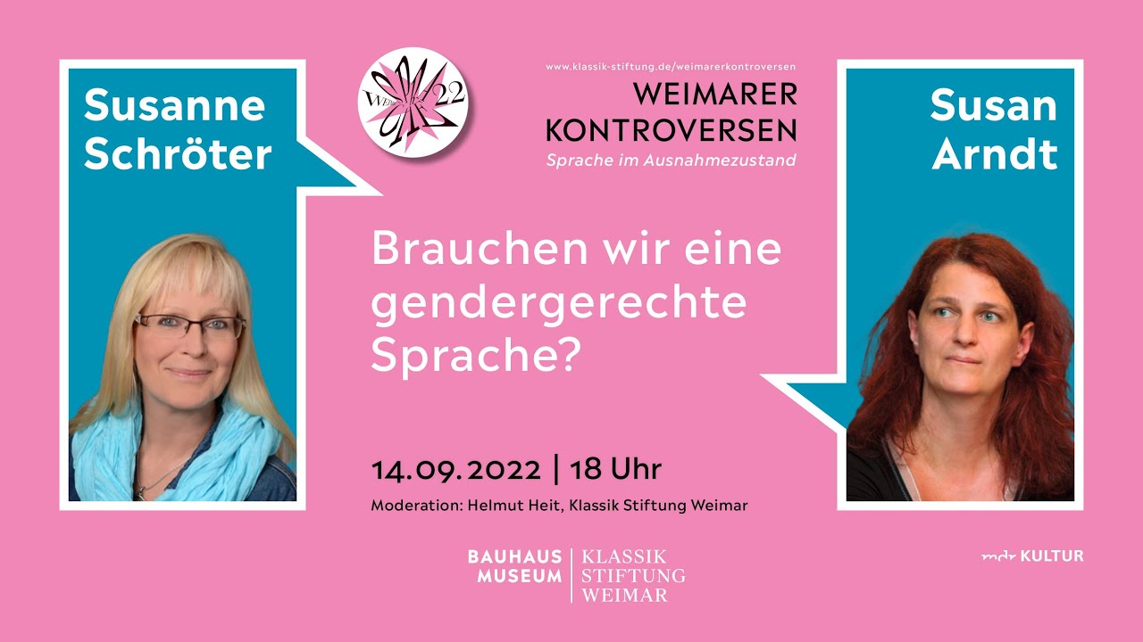 Weimarer Kontroversen: Brauchen wir eine gendergerechte Sprache? Mit ...