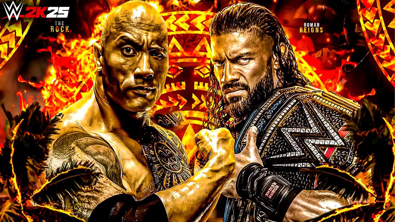 WWE2K25: Roman Reigns Vs The Rock Gameplay Concept! - YouTube