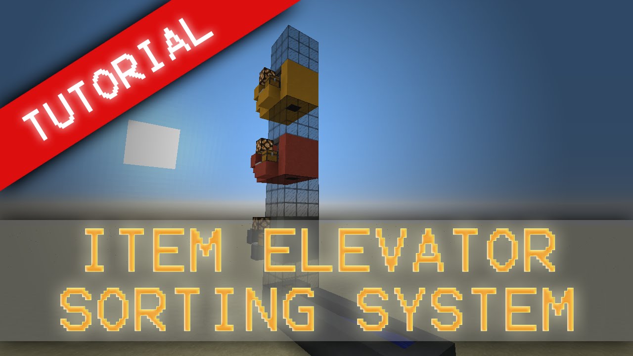 MorezysMinecraft: Vertical Item Elevator Sorting System - YouTube
