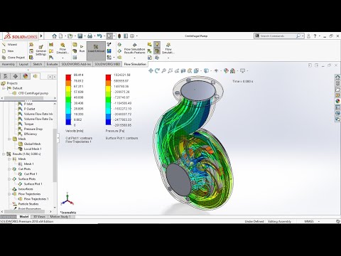 CFD Analysis Centrifugal Pump use Solidworks - YouTube