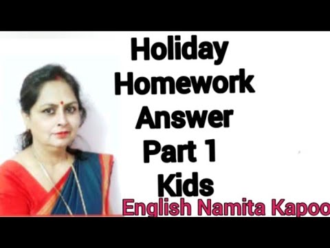 Kids English homework part 1 - YouTube